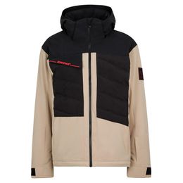 Skijacke Ziener "TIDAL-Z jacket man", Herren, Gr. 50, beige (sandstone), Obermaterial: 100% Polyester (recycelt); Futter: 100% Polyester; Futter 2: 100% Polyamid; Wattierung: 100% Polyethylen-Terephthalat (recycelt); Wattierung 2: 100% Polyester (recycelt), Jacken