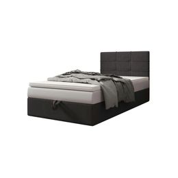 Höffner Boxbett mit Stauraum Matratze H3 und Topper Duo 2 grau Maße (cm): B: 120 H: 102 » Höffner