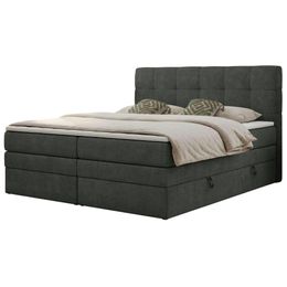 Höffner Boxspringbett mit Bettkasten Luka King grau Maße (cm): B: 200 H: 110 » Höffner