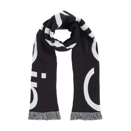 Calvin Klein Schal »LOGO 2-TONES COTTON GAUGE SCARF« Logostickerei Pvh Black