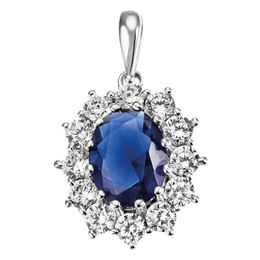 Firetti Kettenanhänger »Schmuck Geschenk Silber 925 Halsschmuck Anhänger Lady D Diana Royal« () mit Glasstein, Zirkonia (synth.)...