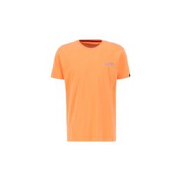 Alpha Industries T-Shirt »Holographic SL T-Shirt« tangerine L L Rotes Nackenband innen