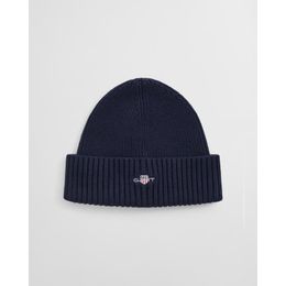 Gant Strickmütze »COTTON BLEND LOGO BEANIE« Regular fit MARINE