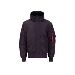 Alpha Industries Bomberjacke »MA-1 Hooded« Plum S S Flight Nylon Stoff