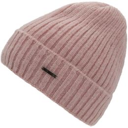 Chillouts Beanie »Tuva Hat« in flexibler Passform ca. 53-62 cm, klassisches Rippstrick-Design pink