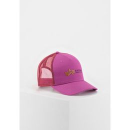 Alpha Industries Trucker Cap »Alpha Label Trucker Cap« dark magenta