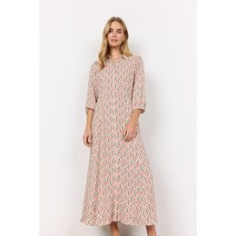 soyaconcept Hemdblusenkleid »SC-PENNY 2« Sommerkleid PEACH PINK COMBI L - N-Gr N-Gr L Kleid von soyaconcept