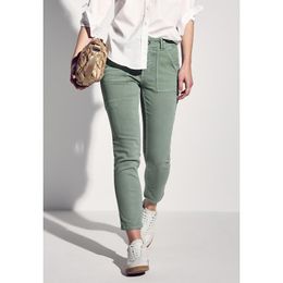 Street One Cargojeans mit Stretch Olive Washed 34 - Länge 28 Länge 28 34 Jeanshose im Loose Fit von Street One