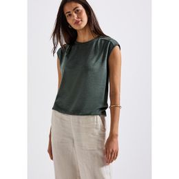 Street One Shirttop »Style Lea« mit elastischem Bund mid green 38 38 T-Shirt von Street One
