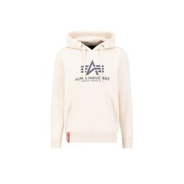 Alpha Industries Hoodie »Basic Hoodie BL« jet stream white L L Brushed Fleece Stoff