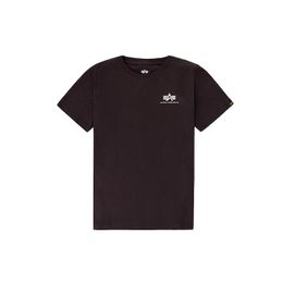 Alpha Industries T-Shirt »Basic T-Shirt SL K« hunter brown 10 10 Single Jersey Stoff