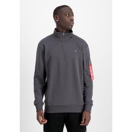 Alpha Industries Sweater »X-Fit Half Zip Sweater« vintage grey 3XL 3XL Gewebtes Label auf Brust