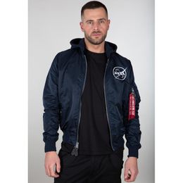 Alpha Industries Bomberjacke »MA-1 LW HD NASA Glow Rev.« rep.blue XL XL NASA Patch auf der Brust