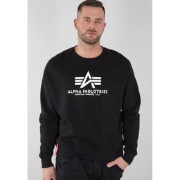Alpha Industries Sweater »Basic OS Sweater« black M M Rib Bündchen an Hals, Ärmeln und Saum