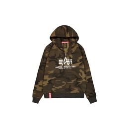 Alpha Industries Hoodie »Basic Zip Hoodie Camo« olive camo XL XL Brushed Fleece Stoff