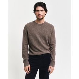Gant Rundhalspullover »WOOL BLEND C-NECK« in melierter Optik DARK HAZELNUT MELANGE 4XL 4XL Strickpullover von Gant