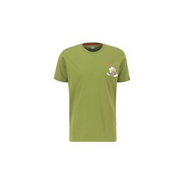Alpha Industries T-Shirt »Flying Buzz SL T-Shirt« moss green XL XL Flying Buzz saw und Alpha Industries Siebdruck auf der linken Brust