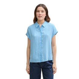 Tom Tailor Denim Shirtbluse mit weiten Ärmeln vertical blue white stripe XL (42) XL (42) Bluse von Tom Tailor Denim