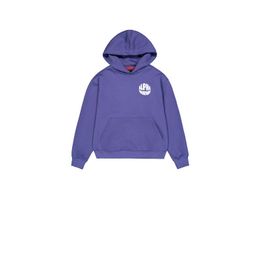 Alpha Industries Hoodie »Logo Hoodie Backprint W« night purple M M Brushed Fleece Stoff