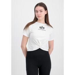 Alpha Industries Muscleshirt »Knotted Crop T-Shirt Women« white M M Knoten-Details am Saum