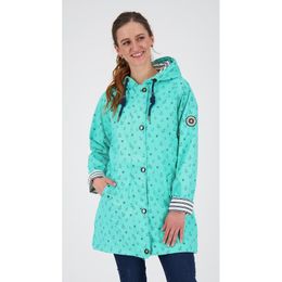ANKERGLUT Regenjacke »Friesennerz ZAUBER« auch in Großen Größen erhältlich türkis 36/38 (M) 36/38 (M) Maritimer Regenmantel mit Streifenfutter