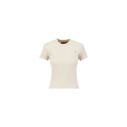 Alpha Industries T-Shirt »X-Fit Rib T-Shirt Women« vintage white XS XS Flag Label am linken Ärmel