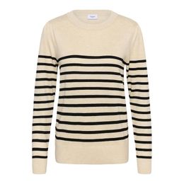 Saint Tropez Strickpullover »MilaSZ LS Striped« Brown Rice Black Stripe M M Casual Pullover von Saint Tropez