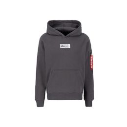 Alpha Industries Hoodie »Metal Plate Hoodie« vintage grey XS XS Brushed Fleece Stoff