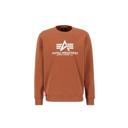Alpha Industries Sweater »Basic Sweatshirt BL« hazel brown XXS XXS Brushed Fleece Stoff