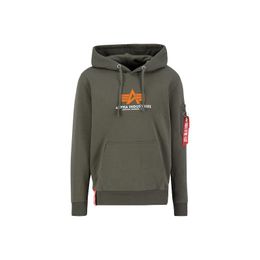 Alpha Industries Hoodie »Basic Hoodie BL Rubber« dark olive XL XL Brushed Fleece Stoff