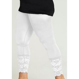 SANDGAARD Leggings »LUXEMBOURG« mit Spitze am Beinabschluss, Sommerhose white 48 - N-Gr N-Gr 48 Leggings von SANDGAARD