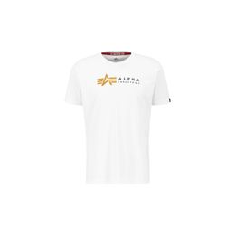 Alpha Industries T-Shirt »Alpha Label T-Shirt PP« white L L Single Jersey Stoff