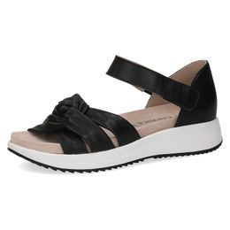 Caprice Riemchensandale, Keilsandalette, Sommerschuh, Bequemschuh mit Klettverschluss schwarz 41 41 Sportive Sandale in bequemer Form