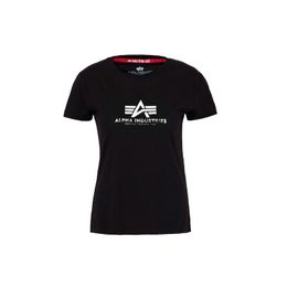 Alpha Industries T-Shirt »New Basic T-Shirt BL FP W« black/metalsilver XL XL Rib Bündchen am Hals