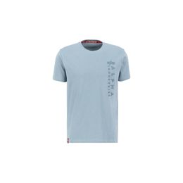 Alpha Industries T-Shirt »Embroidery T-Shirt« greyblue XS XS Single Jersey Stoff