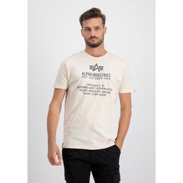 Alpha Industries T-Shirt »Alpha Fundamental T-Shirt« jet stream white XL XL Alpha Logo Loop Label am Saum