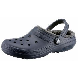 Crocs Hausschuh »Classic Lined Clog« Gartenclog, Schlappen, Clog, mit kuscheligem Fellimitat navy-grau 37 37 Klassischer Clog für Zuhause
