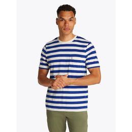 Tommy Hilfiger T-Shirt »ESSENTIAL SOLID POCKET TEE« Wedge Blue/Ivory Petal 3XL 3XL Streifen-Shirt von Tommy Hilfiger Menswear
