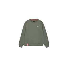 Alpha Industries Sweater »Basic Sweatshirt SL« dark olive L L Brushed Fleece Stoff