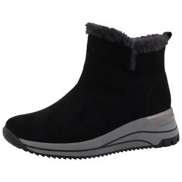 Tom Tailor Damen Tom Tailor Winterboots , Keilabsatz, Plateau, Stiefelette mit Fellimitat-Kragen schwarz 37