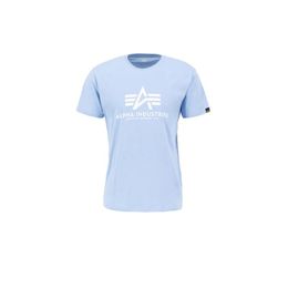 Alpha Industries T-Shirt »Basic T-Shirt BL« light blue S S Single Jersey Stoff