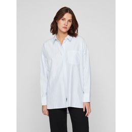 Vila Hemdbluse »VIDARMA L/S BUTTON SHIRT - NOOS« Kentucky Blue Stripes:CLOUD DANCER 40 40 Langarmbluse von Vila