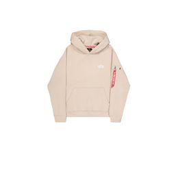 Alpha Industries Hoodie »Signature Backprint Hoodie« organic beige L L Brushed Fleece Stoff