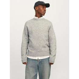 Jack & Jones JACK & JONES Rundhalspullover »JOROLLIE KNIT CREW NECK SN« Light Grey Melange XXL XXL Pullover von Jack & Jones