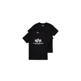 Alpha Industries T-Shirt »Basic T-Shirt BL 2 Pack« black XS XS Single Jersey Stoff