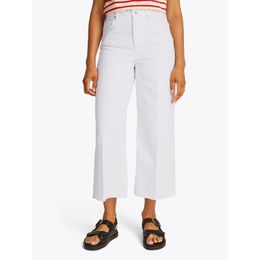 Tommy Hilfiger Weite Jeans &raquo;WIDE LEG HW LOU&laquo; mit Logo-Badge, mit Nieten, mit B&uuml;gelfalten Optic White 28 - L&auml;nge 30 L&auml;nge 30 28 Weite Passform f&uuml;r...
