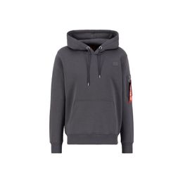 Alpha Industries Hoodie »X-Fit Label Hoodie II« vintage grey M M Rib Bündchen an Ärmeln und Saum