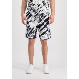Alpha Industries Sweatshorts »Tie Dye Shorts« black M - Normalgrößen Normalgrößen M Außenliegender Kordelzug mit geprägten Ösen