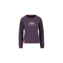 Alpha Industries Sweater »New Basic Sweatshirt BL W« Plum S S Brushed Fleece Stoff