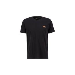 Alpha Industries T-Shirt »Basic T SL Foil Print« black/gold 5XL 5XL Alpha Industries gedrucktes Label im Nacken innen